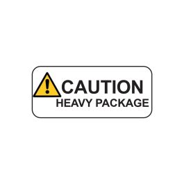 Caution Heavy Package Adhesive Label 148 x 50mm