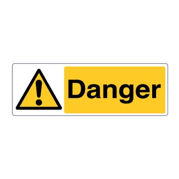 Danger High Voltage Self Adhesive Sign (300 x 100mm)