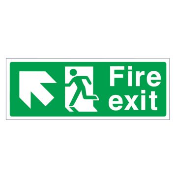 Fire Exit Right Rigid Plastic Sign (400 x 150mm)