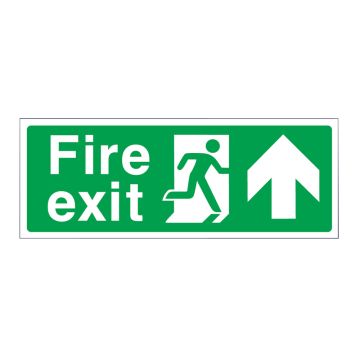 Fire Exit Right Rigid Plastic Sign (400 x 150mm)