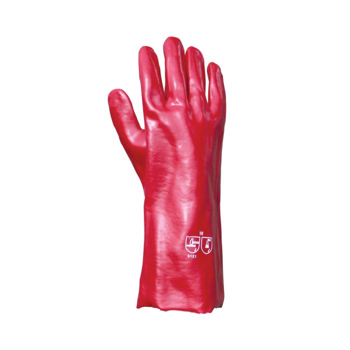 Red PVC Gauntlets