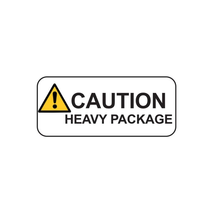 Caution Heavy Package Adhesive Label 148 x 50mm