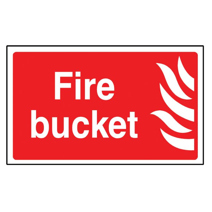 Fire Bucket Self Adhesive Sign (200 x 150mm)