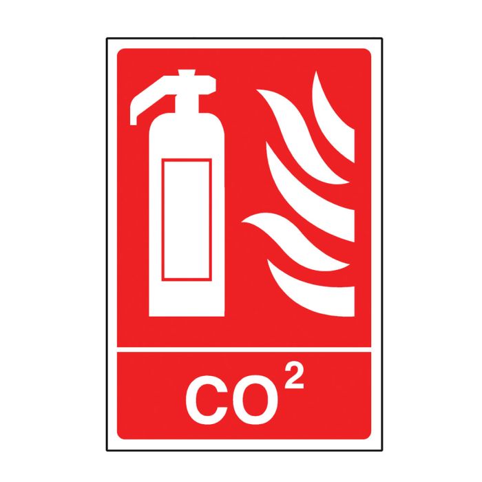 Fire Extinguisher- Co2 Self Adhesive Sign (200 x 300mm)