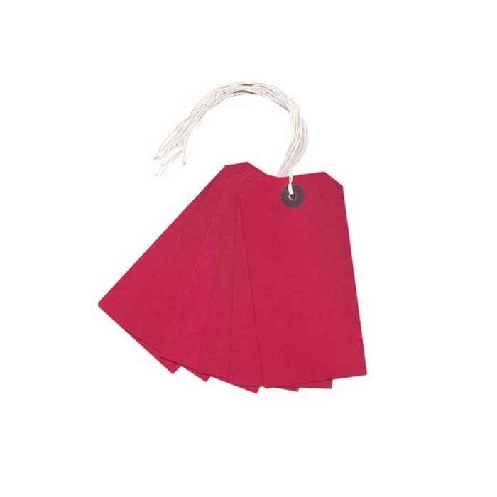 Red Strung Tags 120 x 60mm