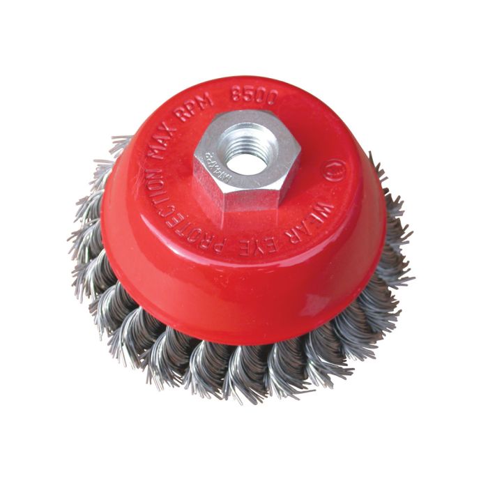 75mm Twist Knot Steel Cup Wheel M14 x 2 Max 12500 RPM