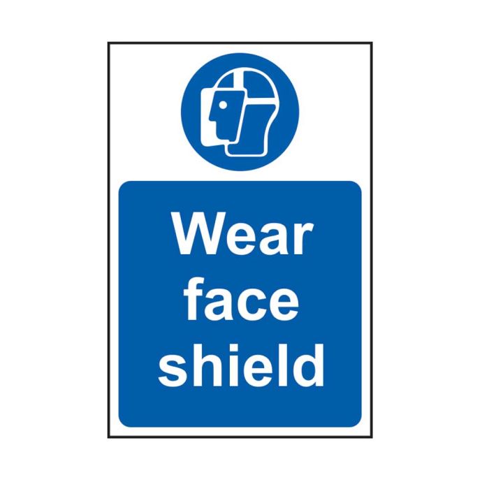 Wear A Face Shield Self Adhesive Sign (200 x 300mm)