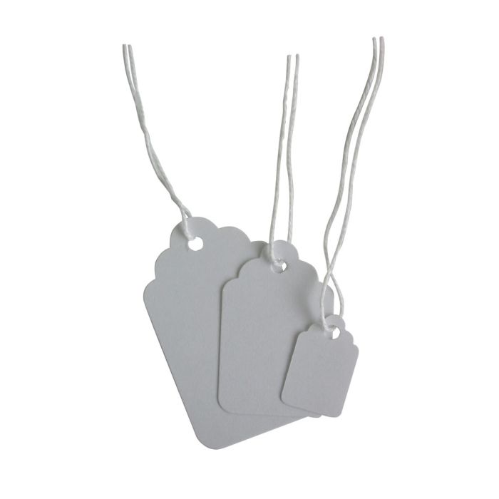 White Strung Tickets 24 x 37mm